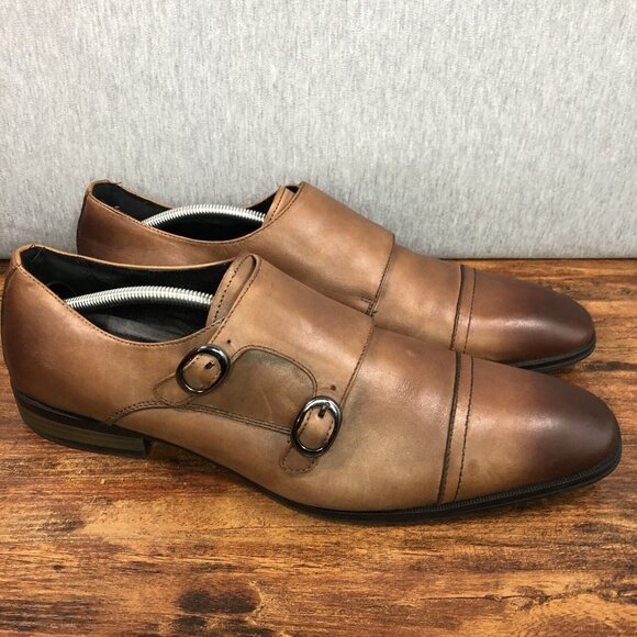 Marc Anthony | Shoes | Marc Anthony Mens Size 3 M Cognac Double Monk ...